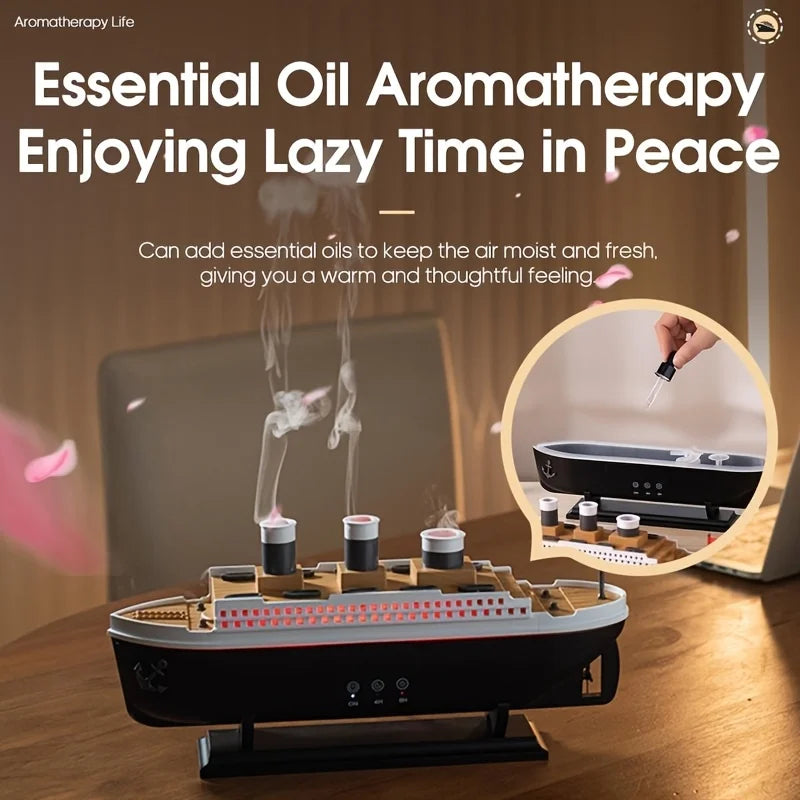 Titanic Ship Humidifier – 250ml Aromatherapy Diffuser with Remote Cont ...